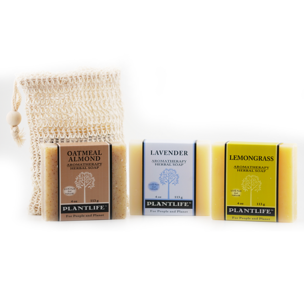 Starter Soap Bundle – Natural Soaps with Wooden Dish | Plantlife