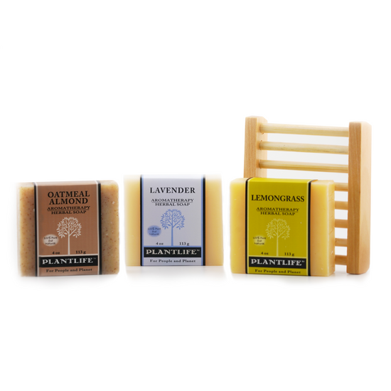Starter Soap Bundle – Natural Soaps with Wooden Dish | Plantlife