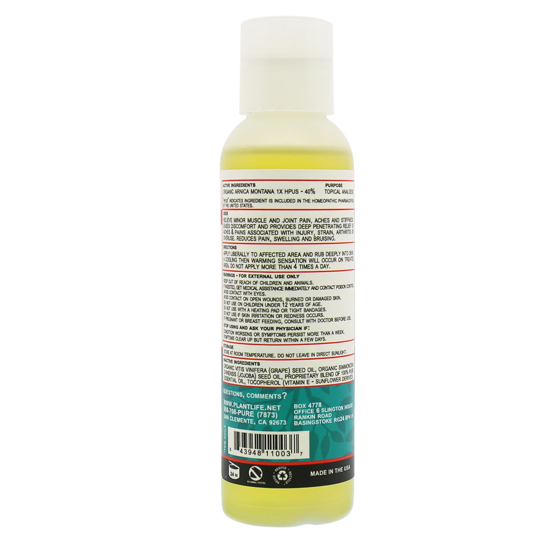 Arnica Relieve Oil | Plantlife Body & Massage Oil