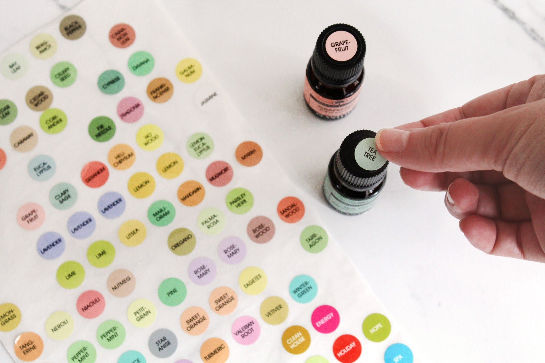 Essential Oil Cap Stickers | Label Set for Easy Identification – Plantlife