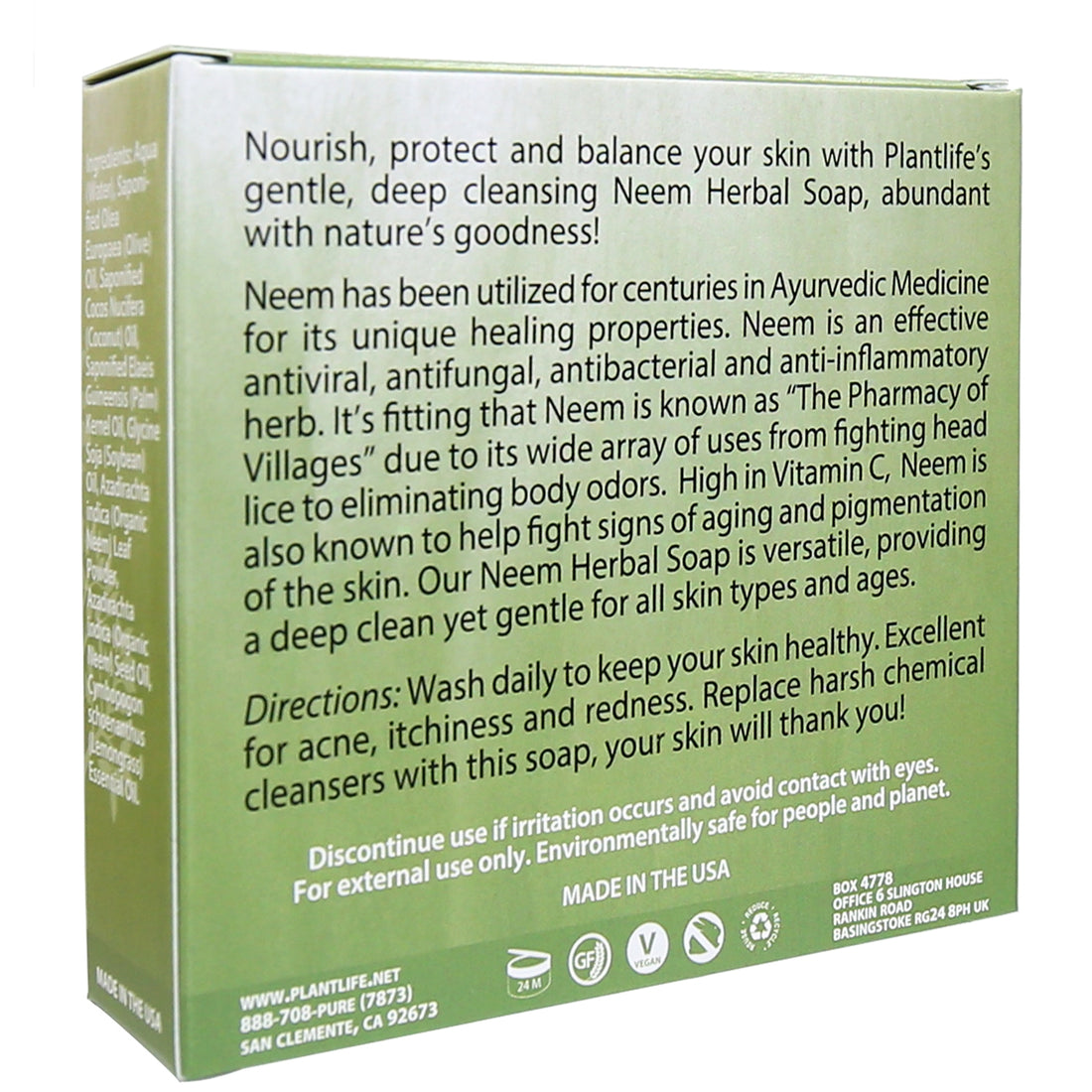 All Natural Neem Soap | Natural Herbal Soap | Plantlife