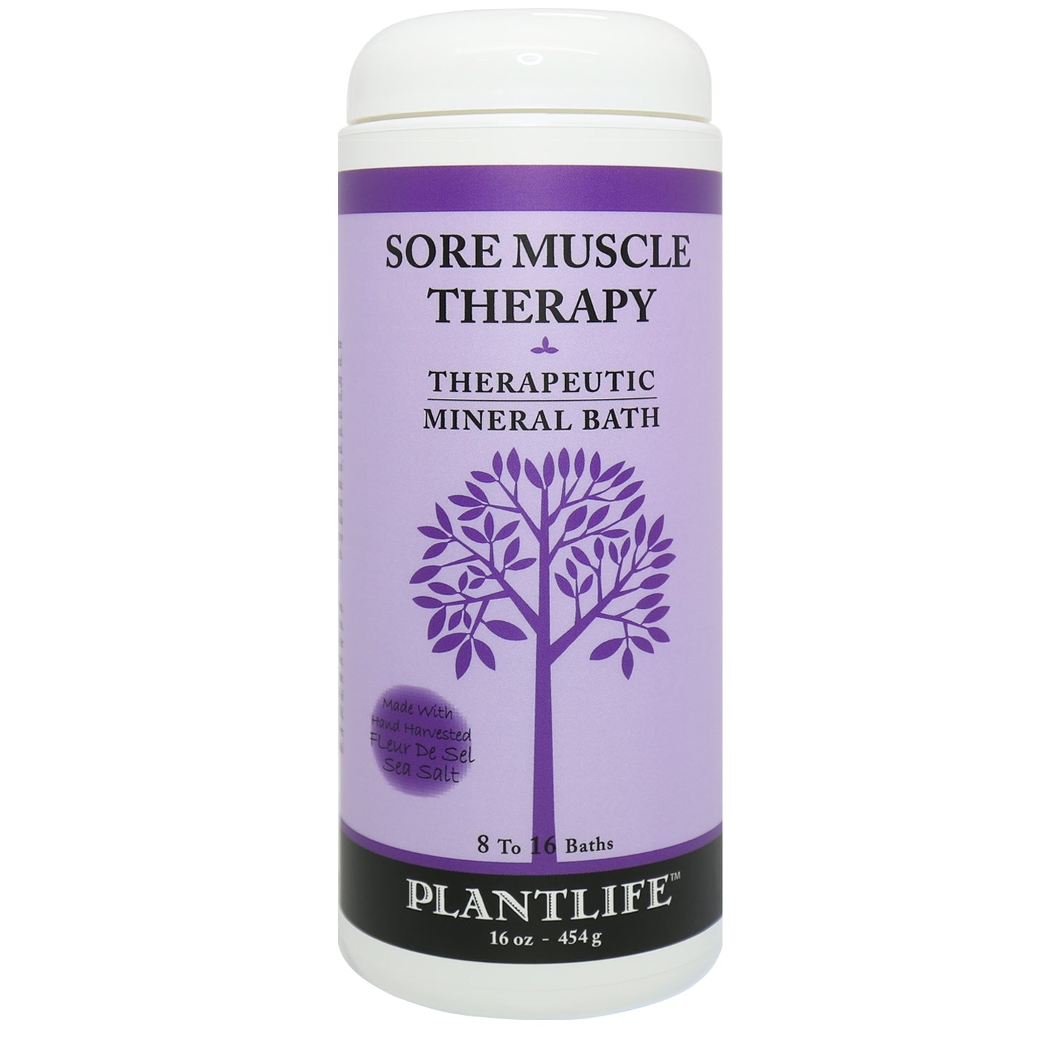 Sore Muscle Bath Salt 16 oz | Plantlife | Mineral Bath Salts