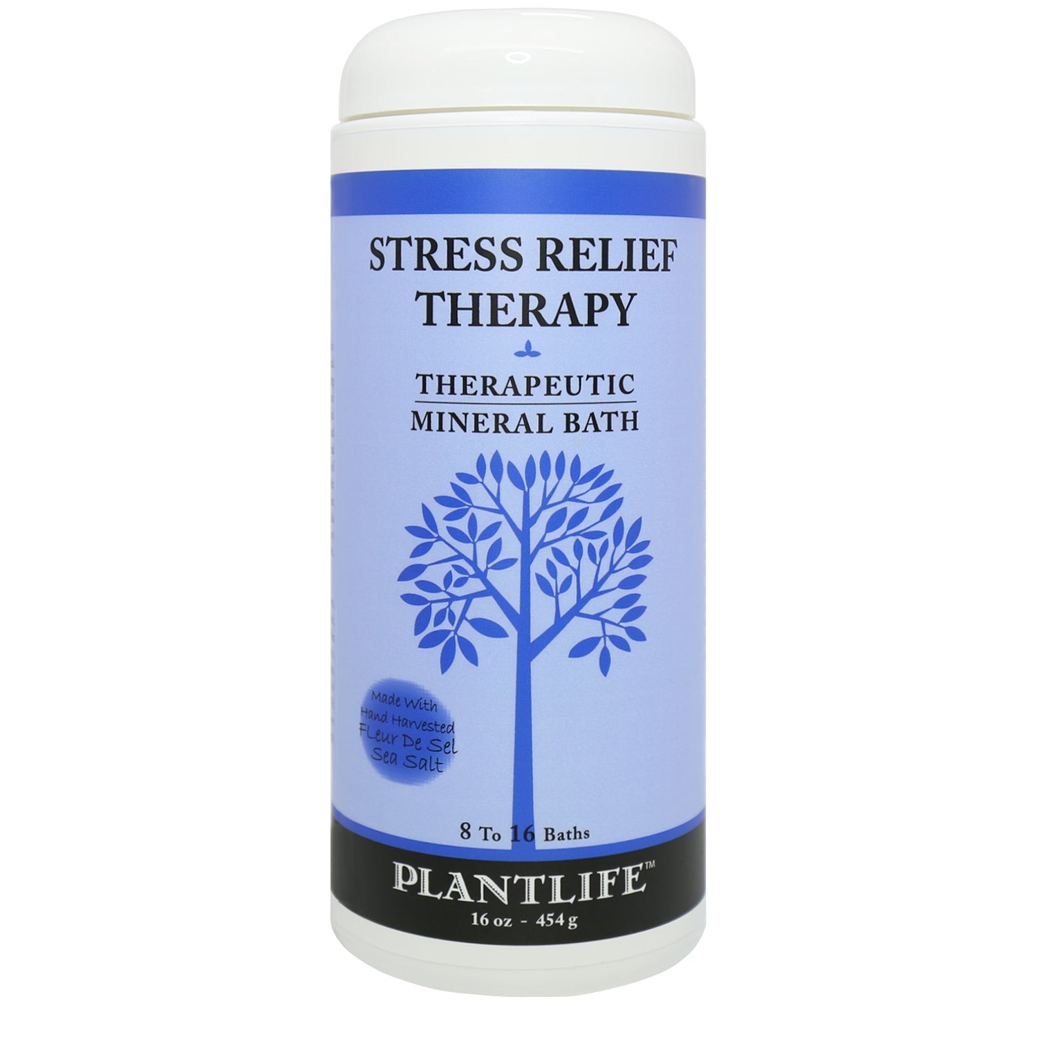 Stress Relief Bath Salt 16 oz | Plantlife | Mineral Bath Salts